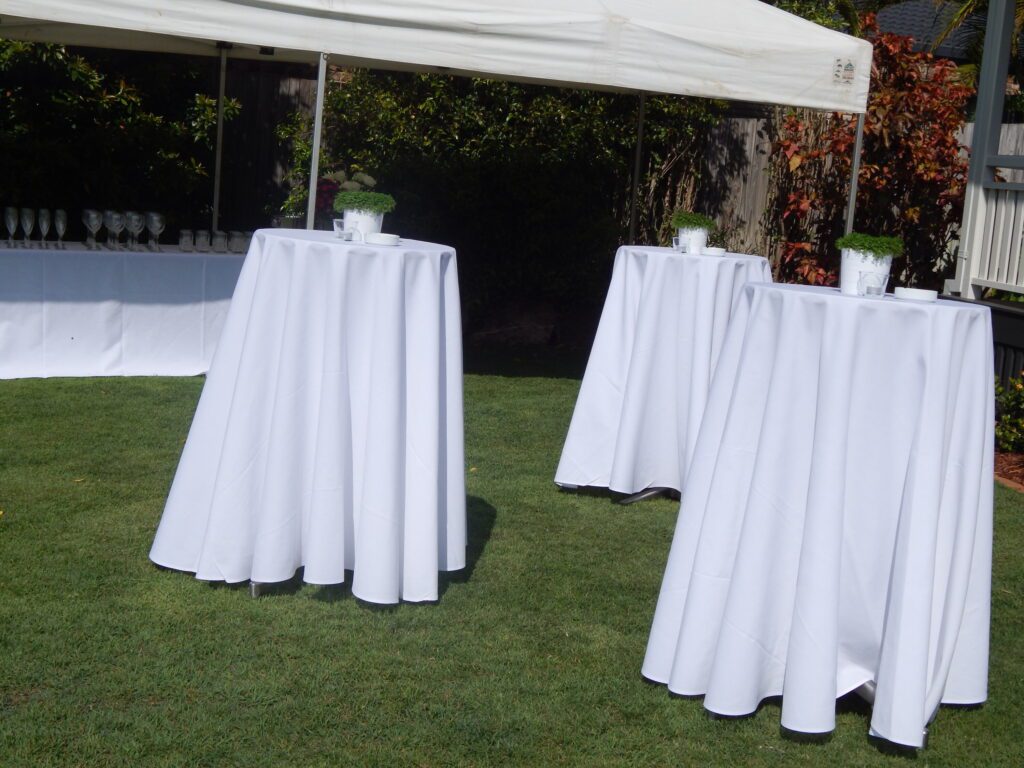 Dry Bar Cover White Hire from Queensland Hire | Est. 1980
