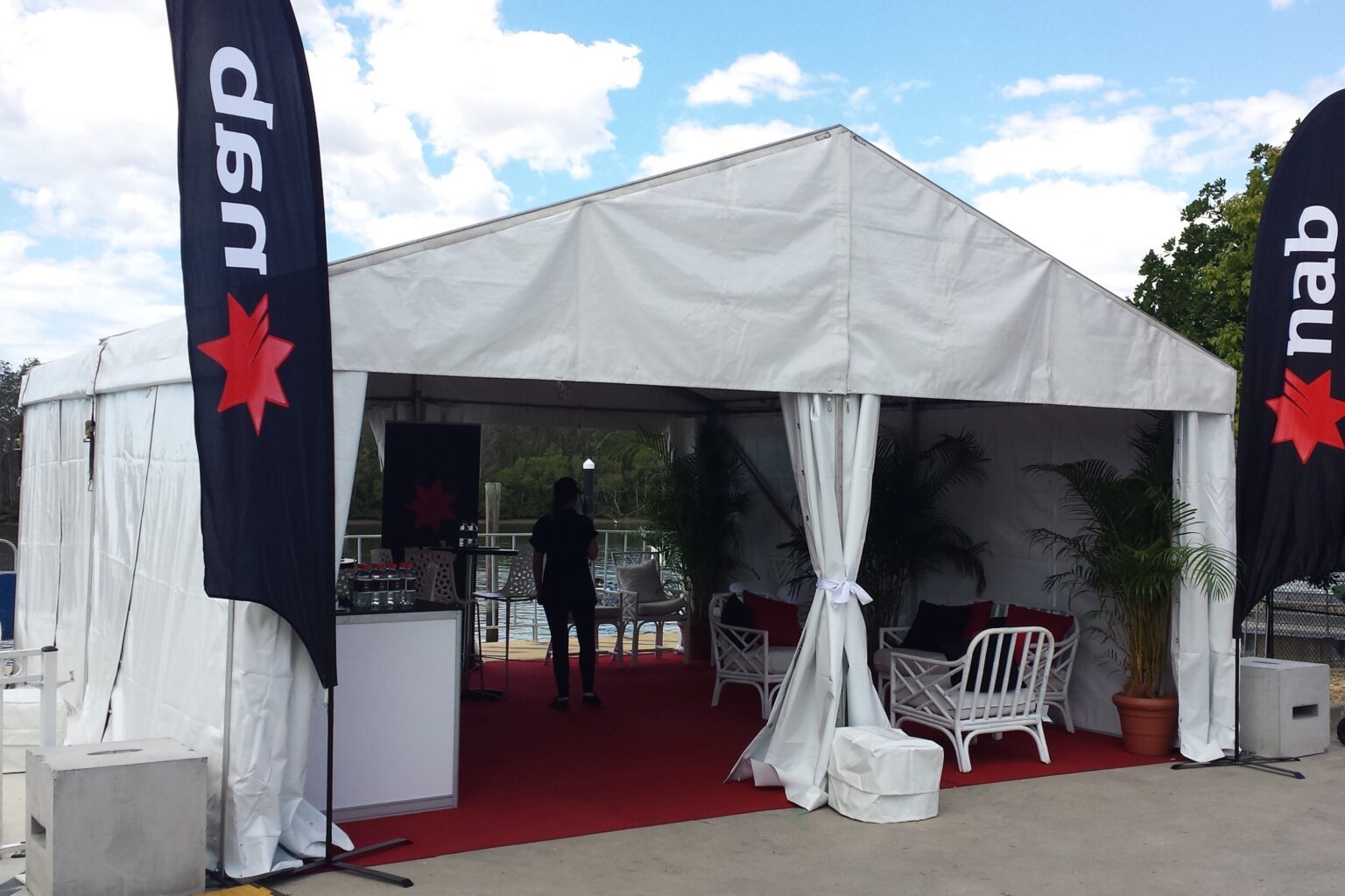 Carpet Tiles - Black Hire from Queensland Hire | Est. 1980