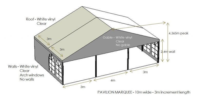 10m span Marquee (Hoecker P Series) Hire from Queensland Hire | Est. 1980