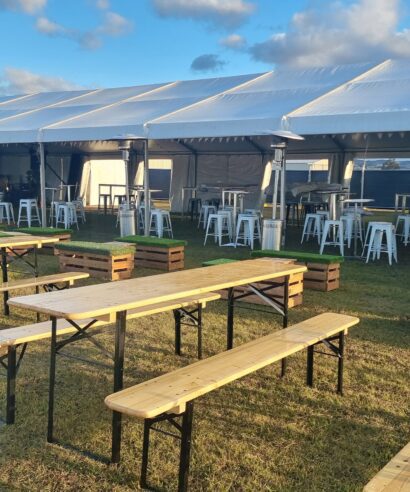 Timber Bench Hire from Queensland Hire | Est. 1980