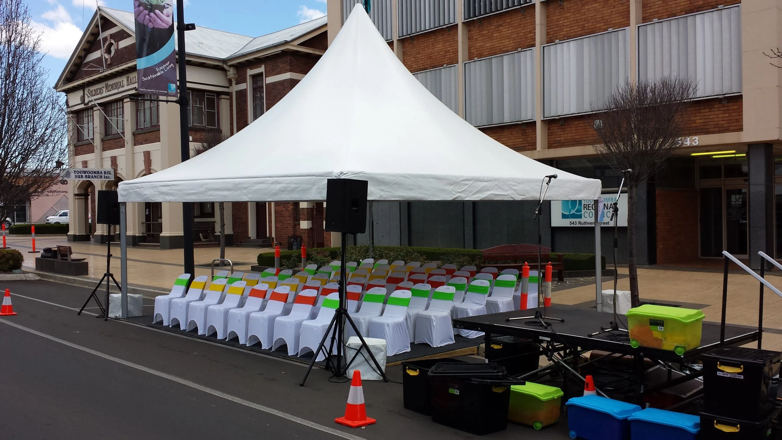 6m Pagoda - Heavy Duty High Top Hire from Queensland Hire | Est. 1980