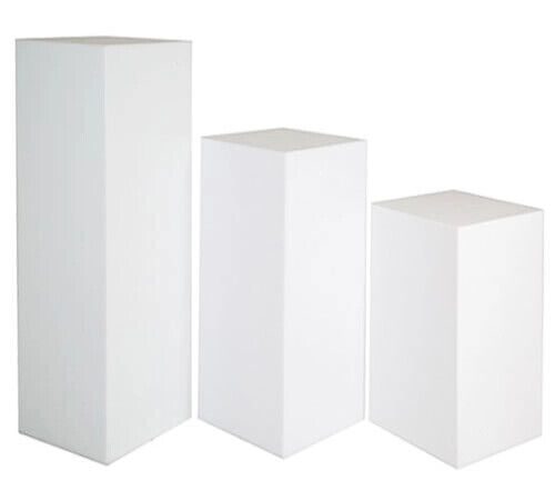Acrylic Plinth Gloss White - 700mm Hire from Queensland Hire | Est. 1980