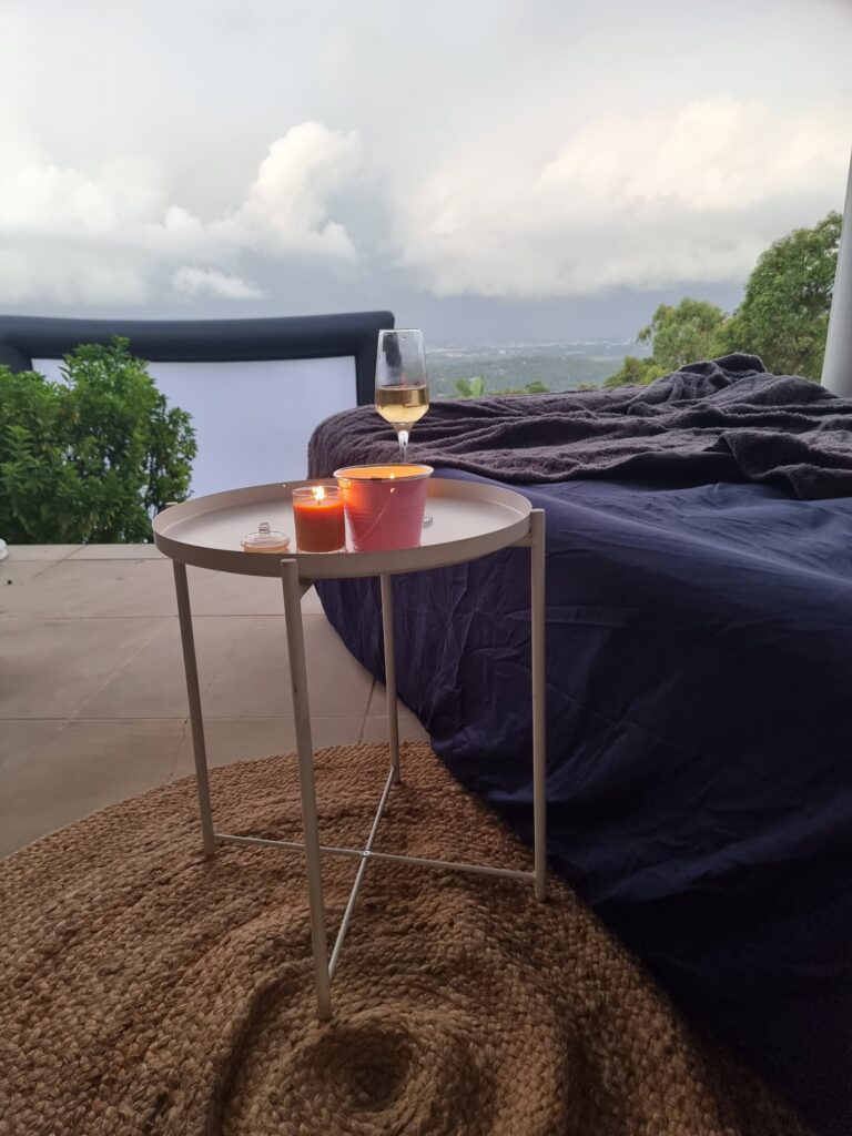 Side Table: Metal Tray Hire from Queensland Hire | Est. 1980