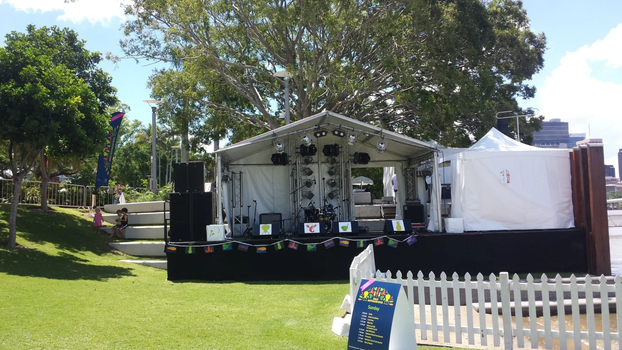 Stage with Marquee Cover Hire from Queensland Hire | Est. 1980