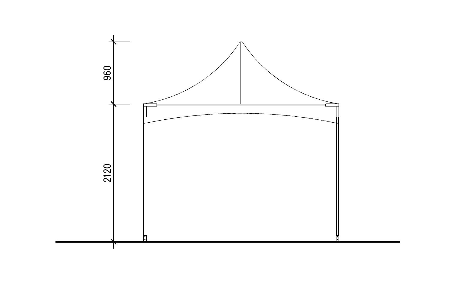 3m Springtop Classic Marquee Hire from Queensland Hire | Est. 1980