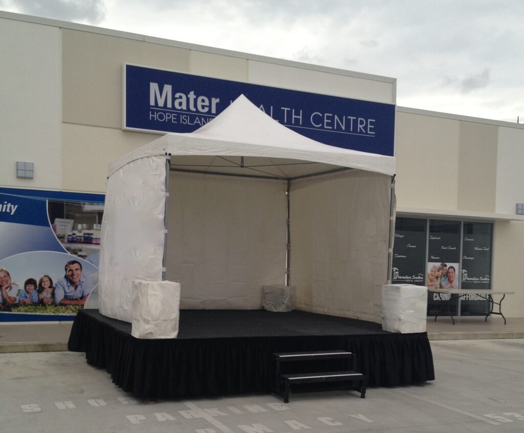 Stage with Marquee Cover Hire from Queensland Hire | Est. 1980