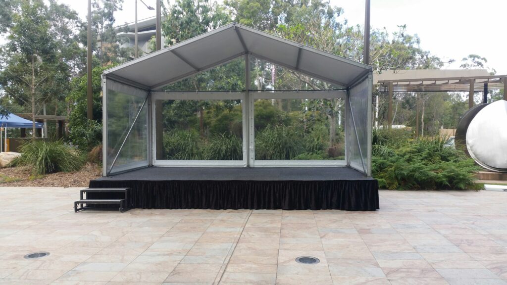 Stage with Marquee Cover Hire from Queensland Hire | Est. 1980